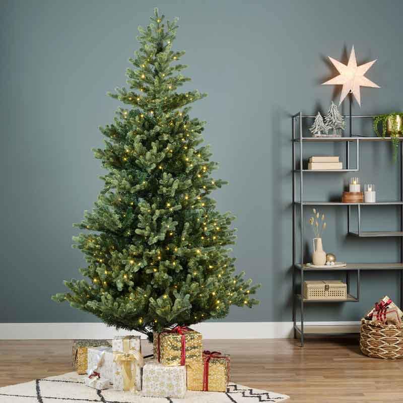 Everlands Geneva Fir Pre-Lit Christmas Tree - 7ft