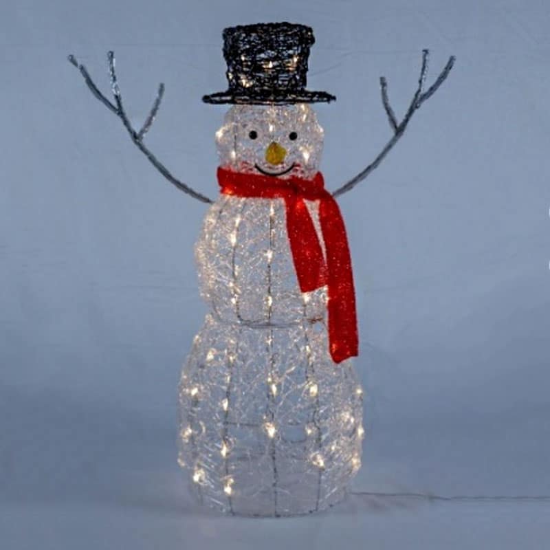Lumineo LED Flashing Soft Acrylic Snowman